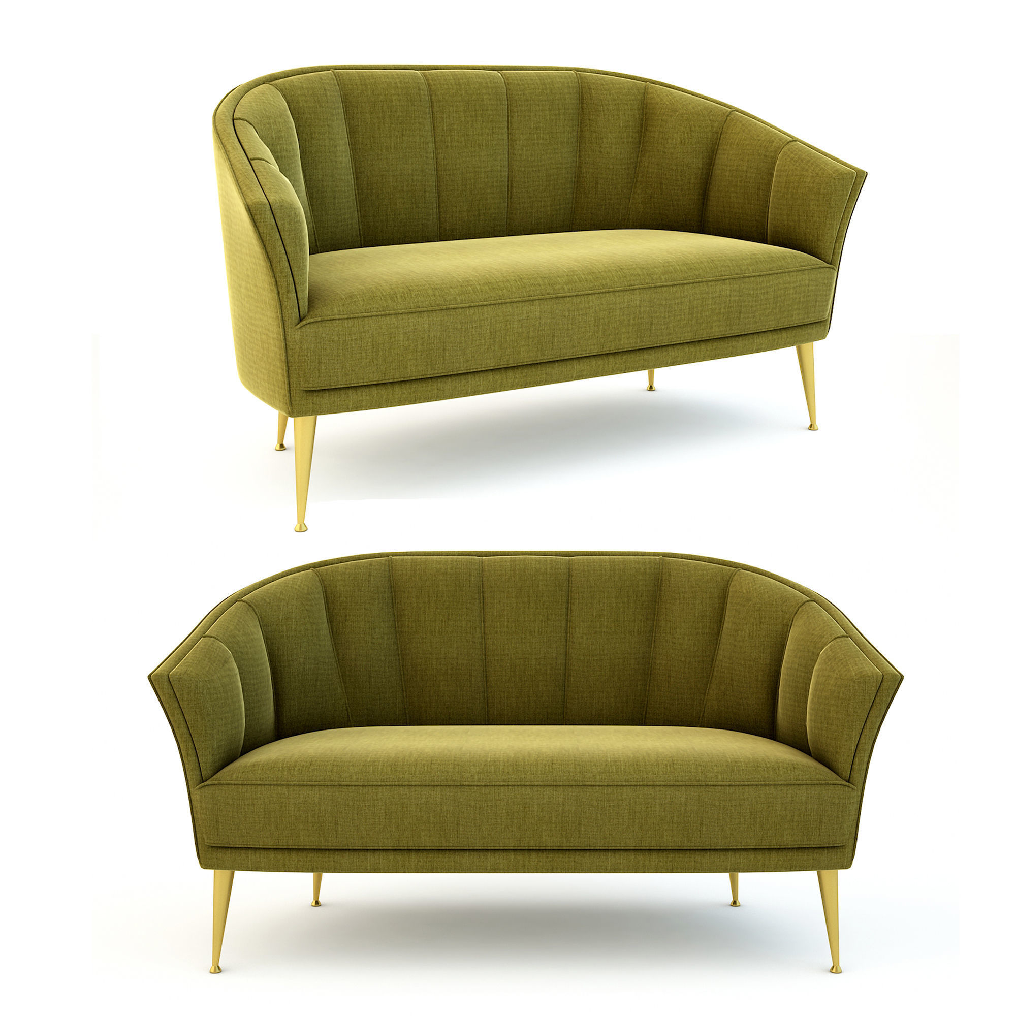 Maya Sofa 2 Seat 3D model 3D printable | CGTrader