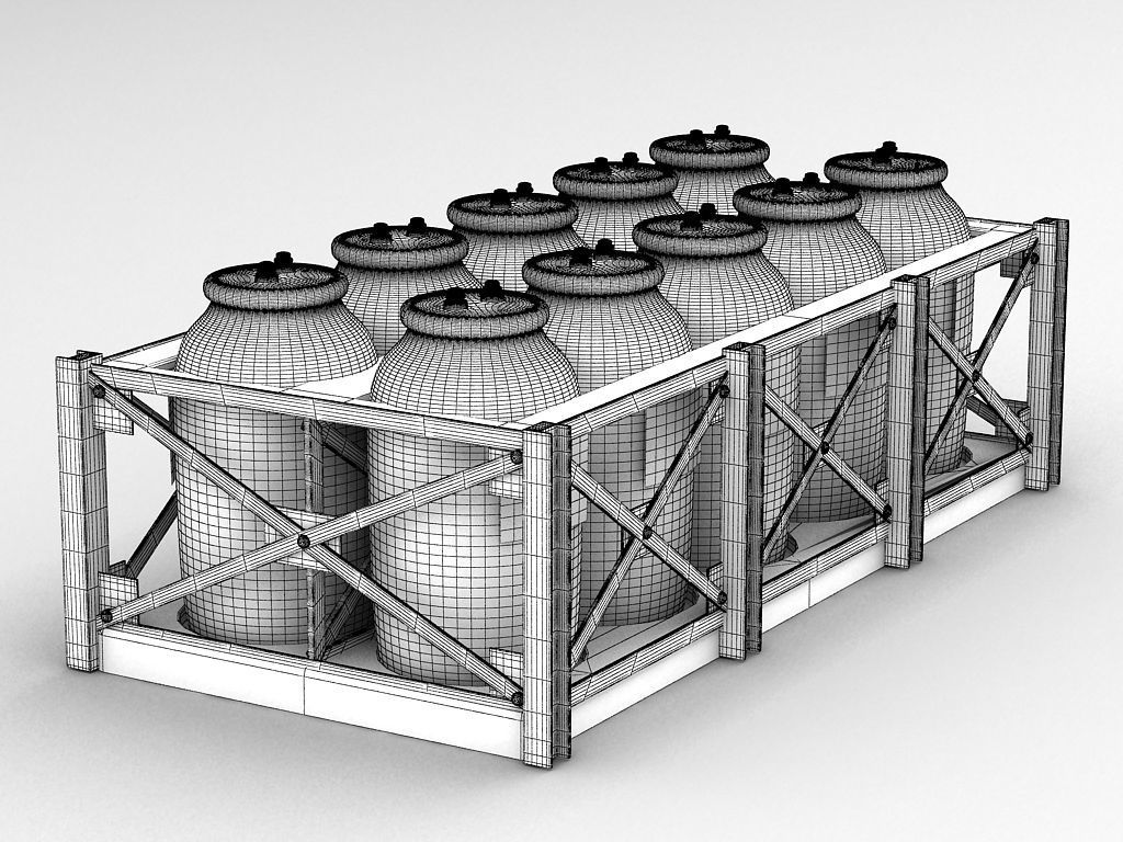 Acid Tanks - Ceramic 3D model | CGTrader