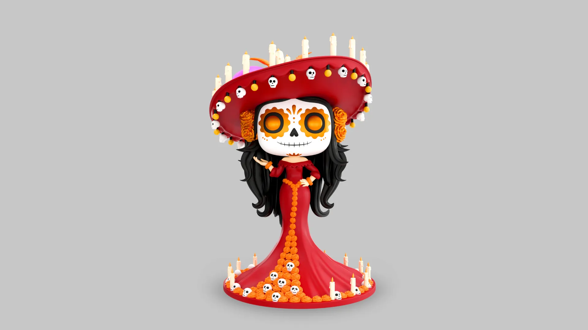La Catrina - Dia de los MuertosThe Book of Life - 3D Print Model 3D ...