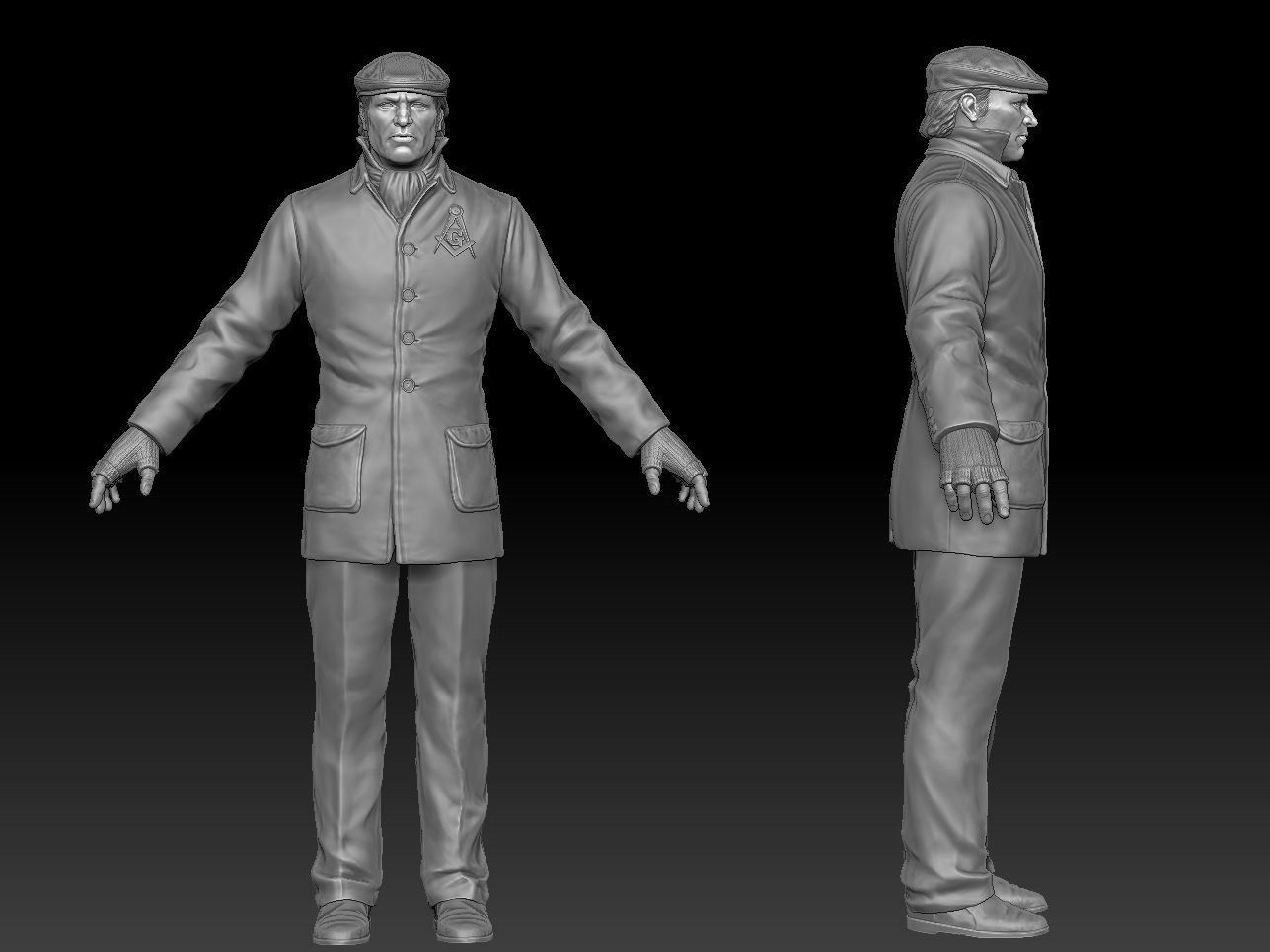 secret agent ZBrush raw file 3D model | CGTrader