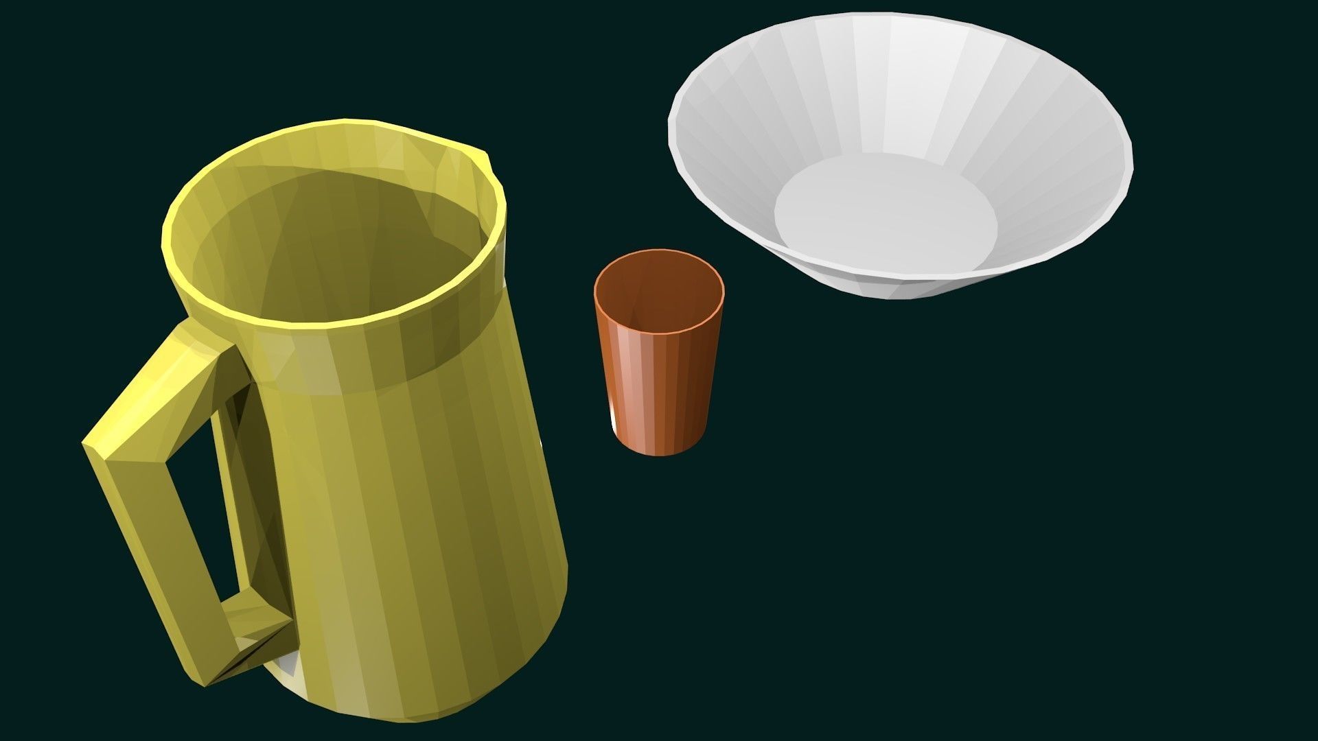 3D model Low poly dishes VR / AR / low-poly | CGTrader