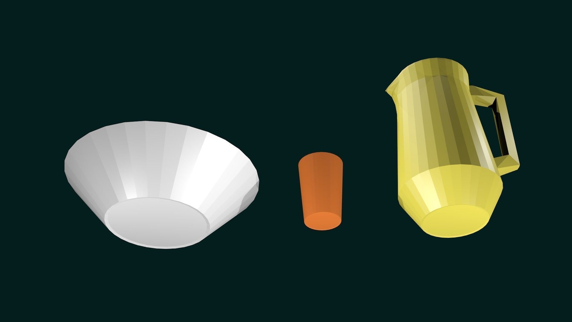 3D model Low poly dishes VR / AR / low-poly | CGTrader