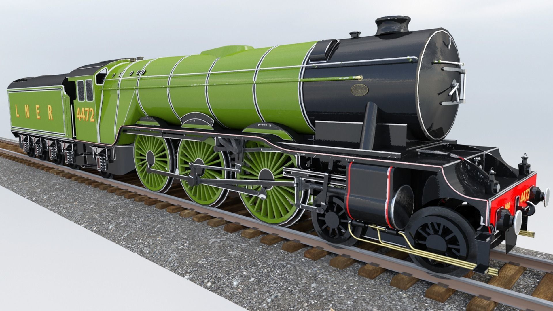 3D model Animated Flying Scotsman Steam Train VR / AR / low-poly ...