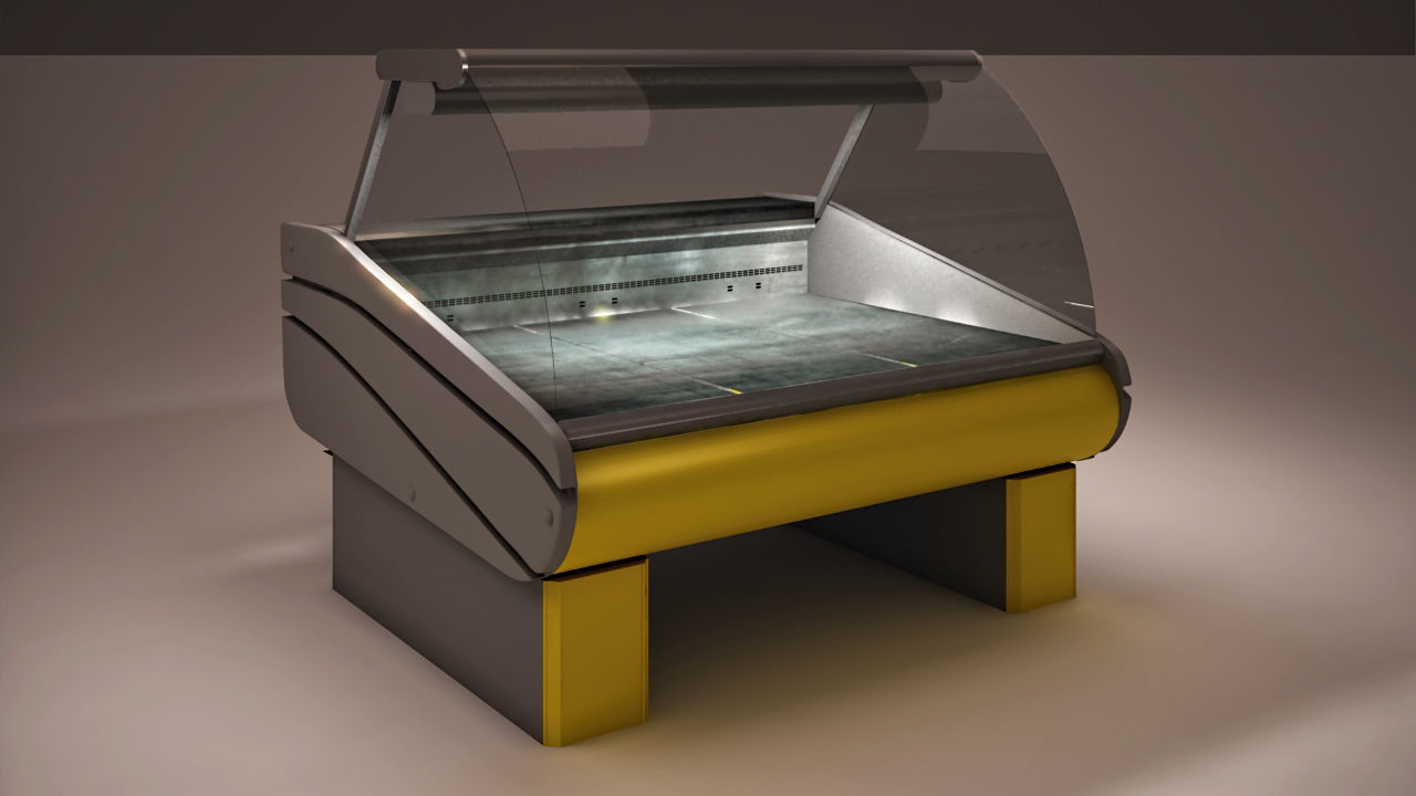 Market Fridge 125 cm 3D model | CGTrader