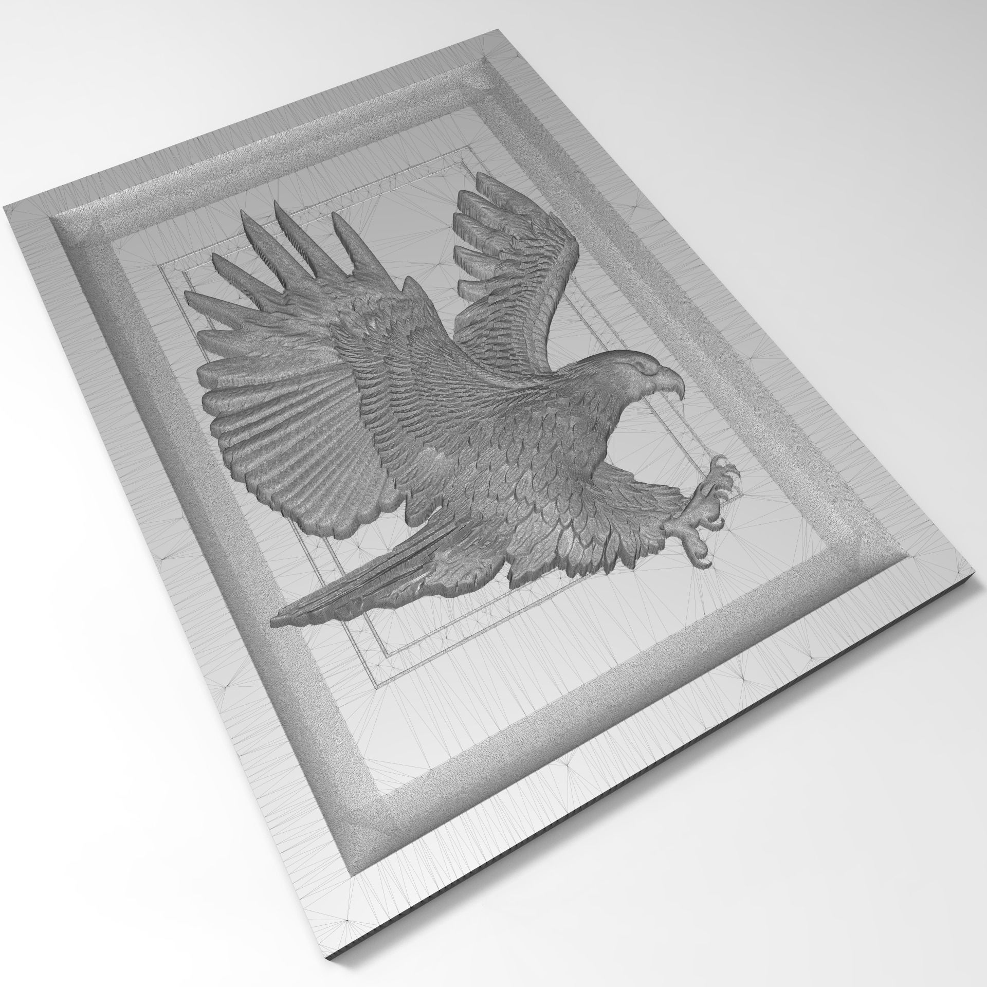 Eagle bas relief for CNC 3D model 3D printable | CGTrader