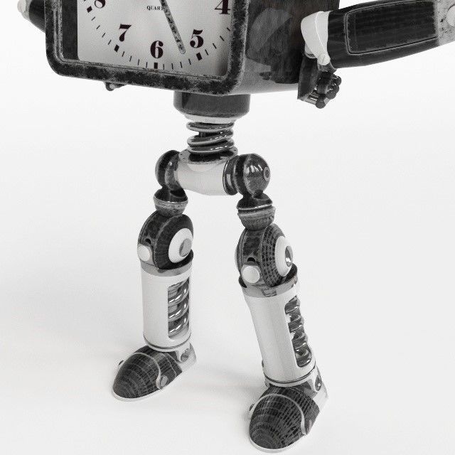 Robot Clock 3D model | CGTrader