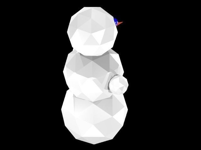 3D model Low poly snowman VR / AR / low-poly | CGTrader