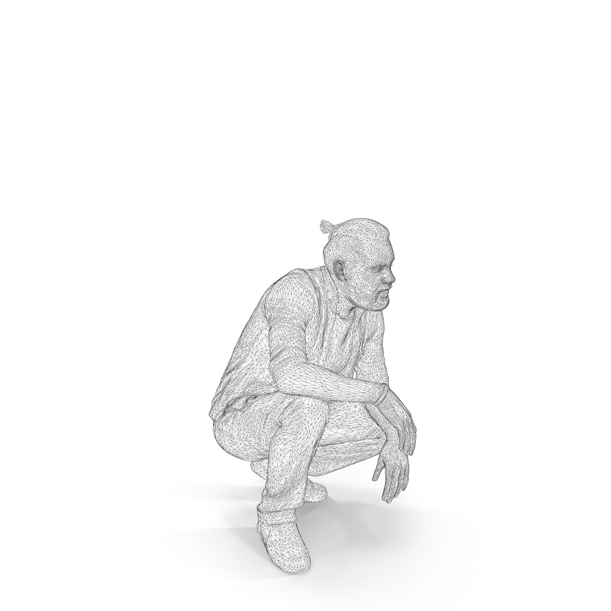 3D model Man Sitting VR / AR / low-poly | CGTrader