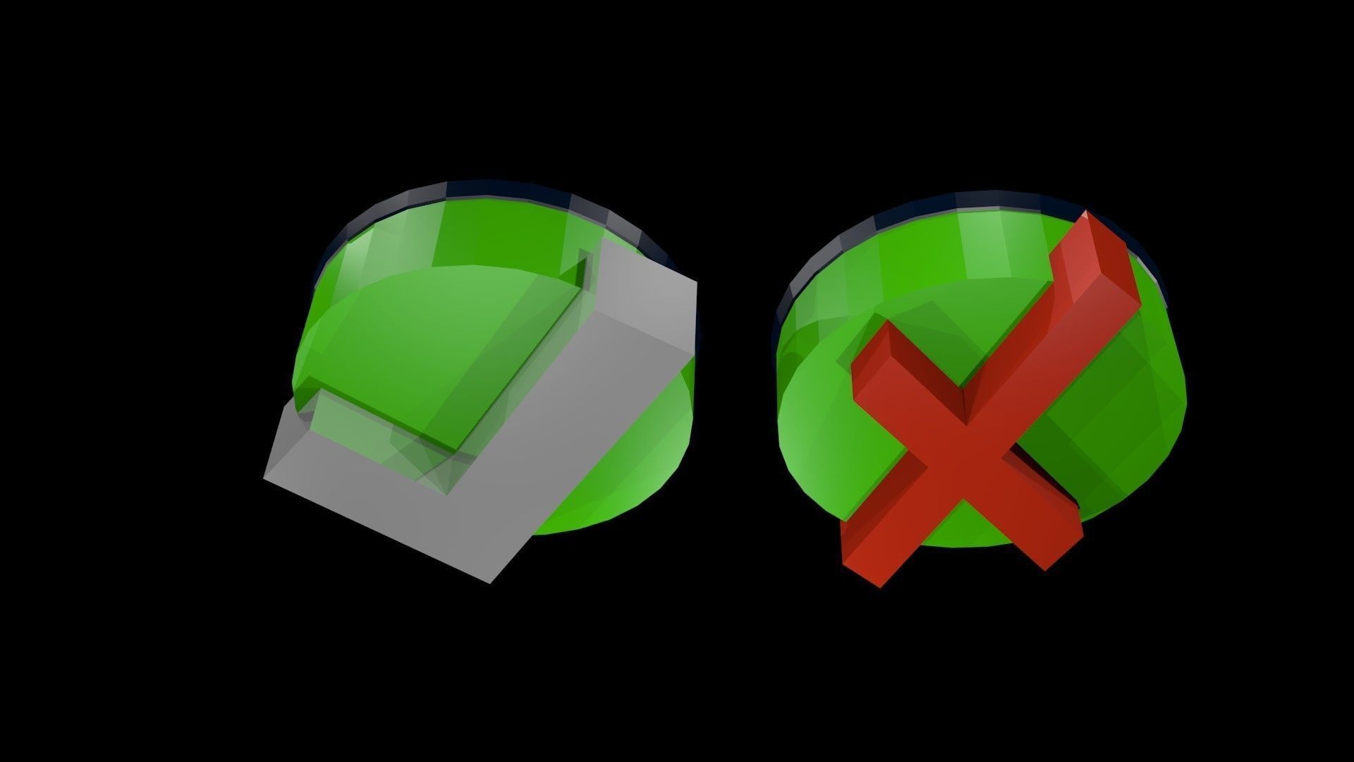 3D model Low poly check mark VR / AR / low-poly | CGTrader