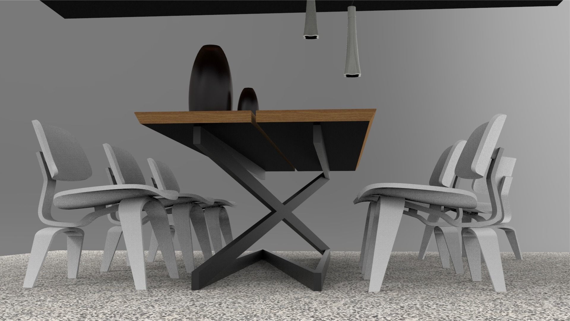 Boggle Leg Dining Room Table free 3D model | CGTrader