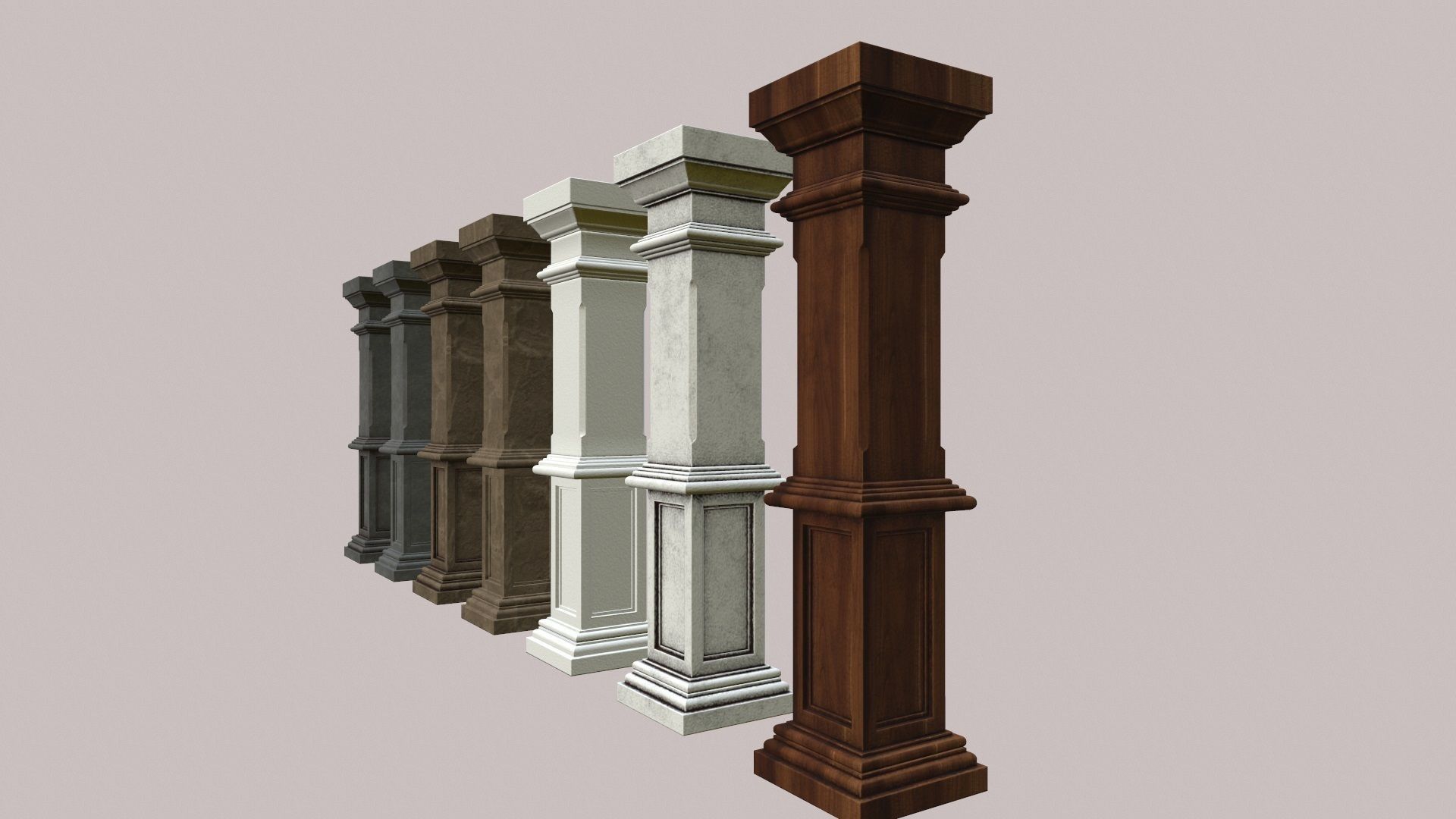 pillars VR AR low-poly 3D model free VR / AR / low-poly 3D model | CGTrader