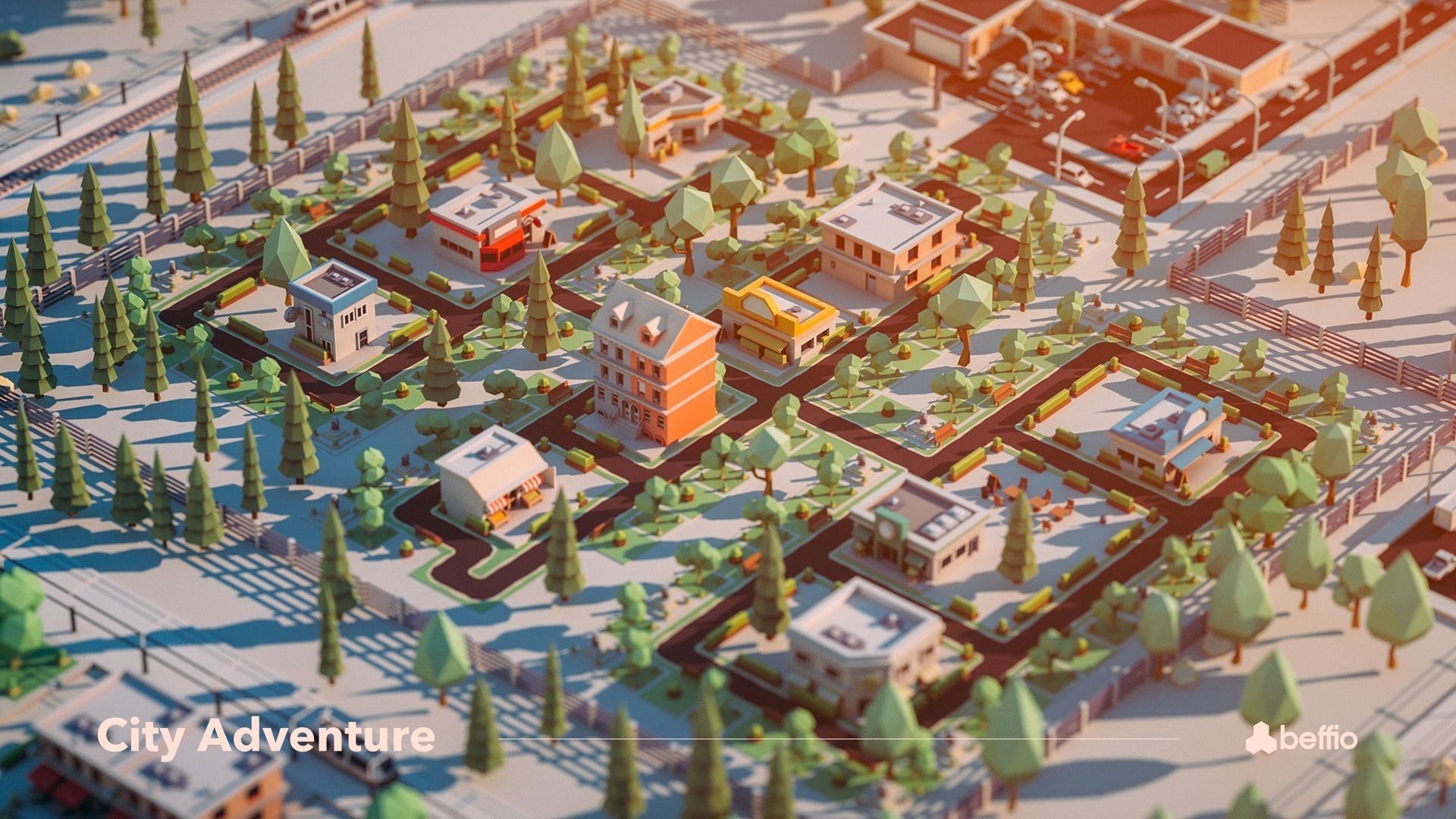 3D model City Adventure VR / AR / low-poly | CGTrader