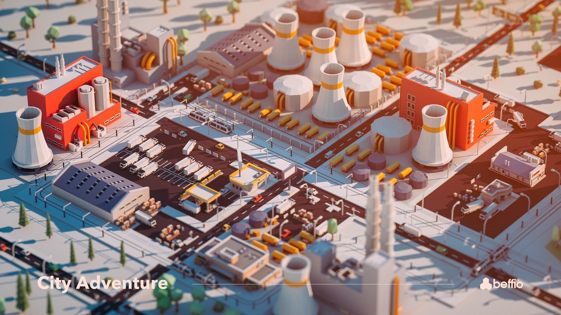 3D model City Adventure VR / AR / low-poly | CGTrader