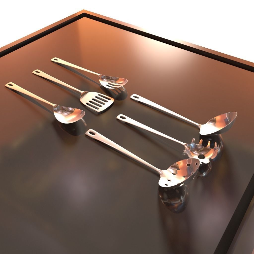 Cooking spoons 3D model | CGTrader