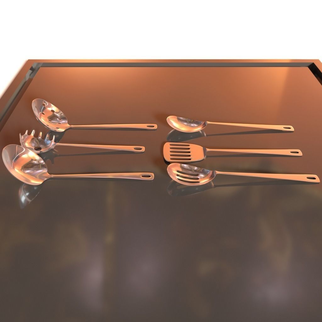 Cooking spoons 3D model | CGTrader