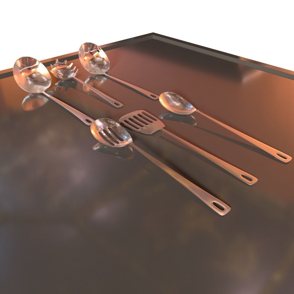 Cooking spoons 3D model | CGTrader
