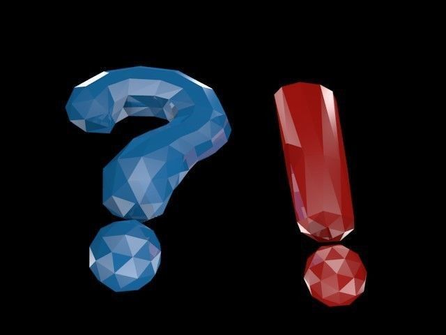 3D model Low poly punctuation marks VR / AR / low-poly | CGTrader