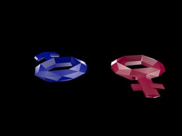 3D model Low poly Symbols of gender VR / AR / low-poly | CGTrader