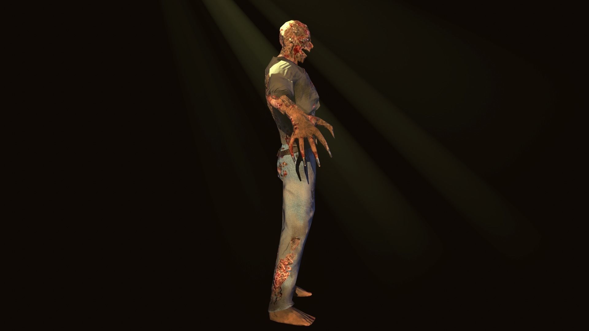 Zombie free VR / AR / low-poly 3D model animated rigged | CGTrader