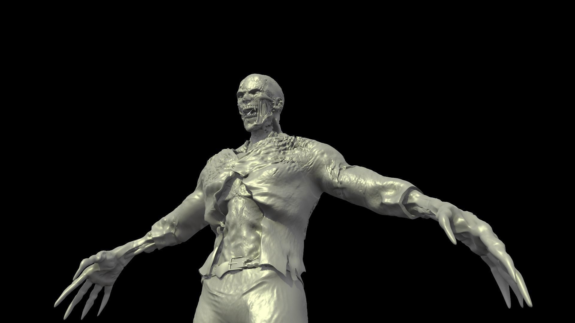 Zombie High Poly human 3D model | CGTrader