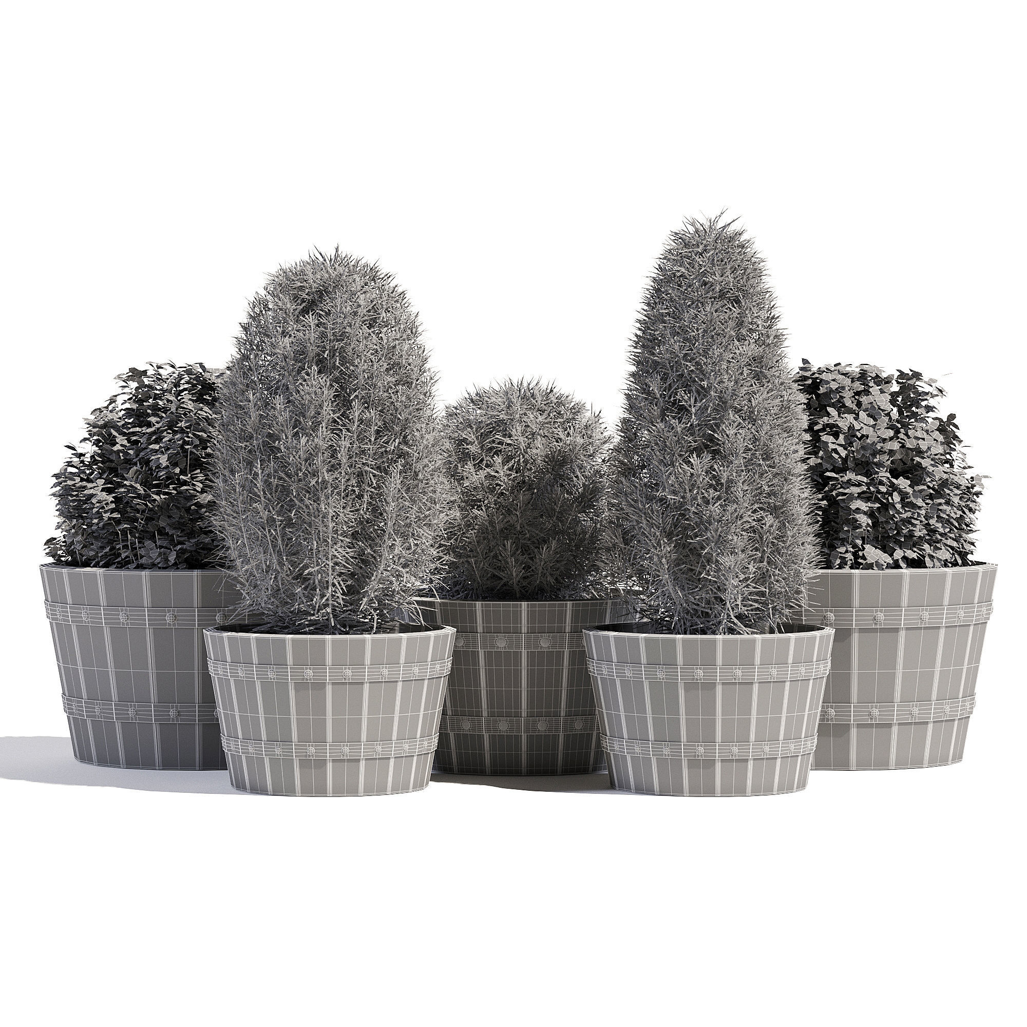 Round planter 3D model | CGTrader