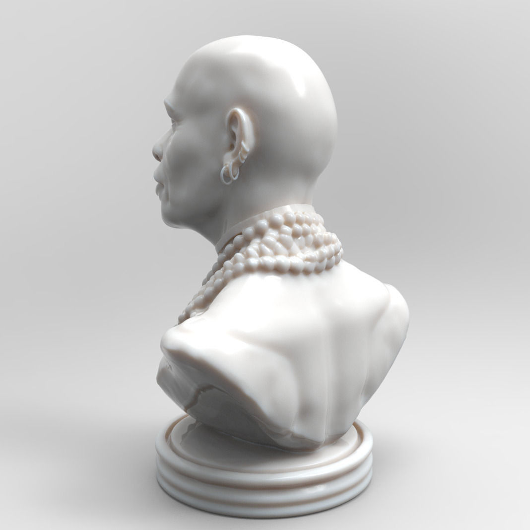 The Nubian Printable Bust 3D model 3D printable | CGTrader