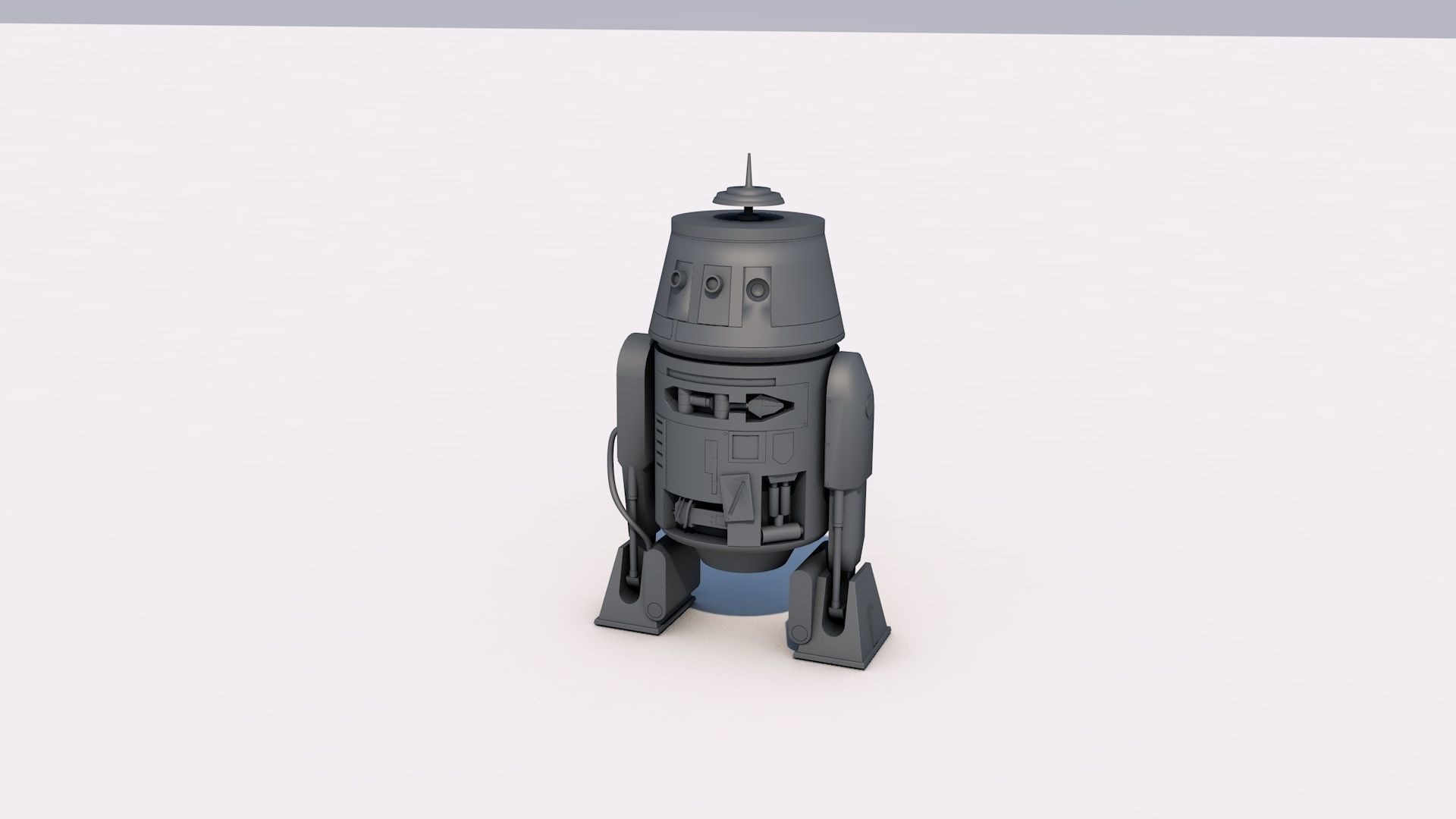 Chopper Astromech Droid 3D model rigged | CGTrader