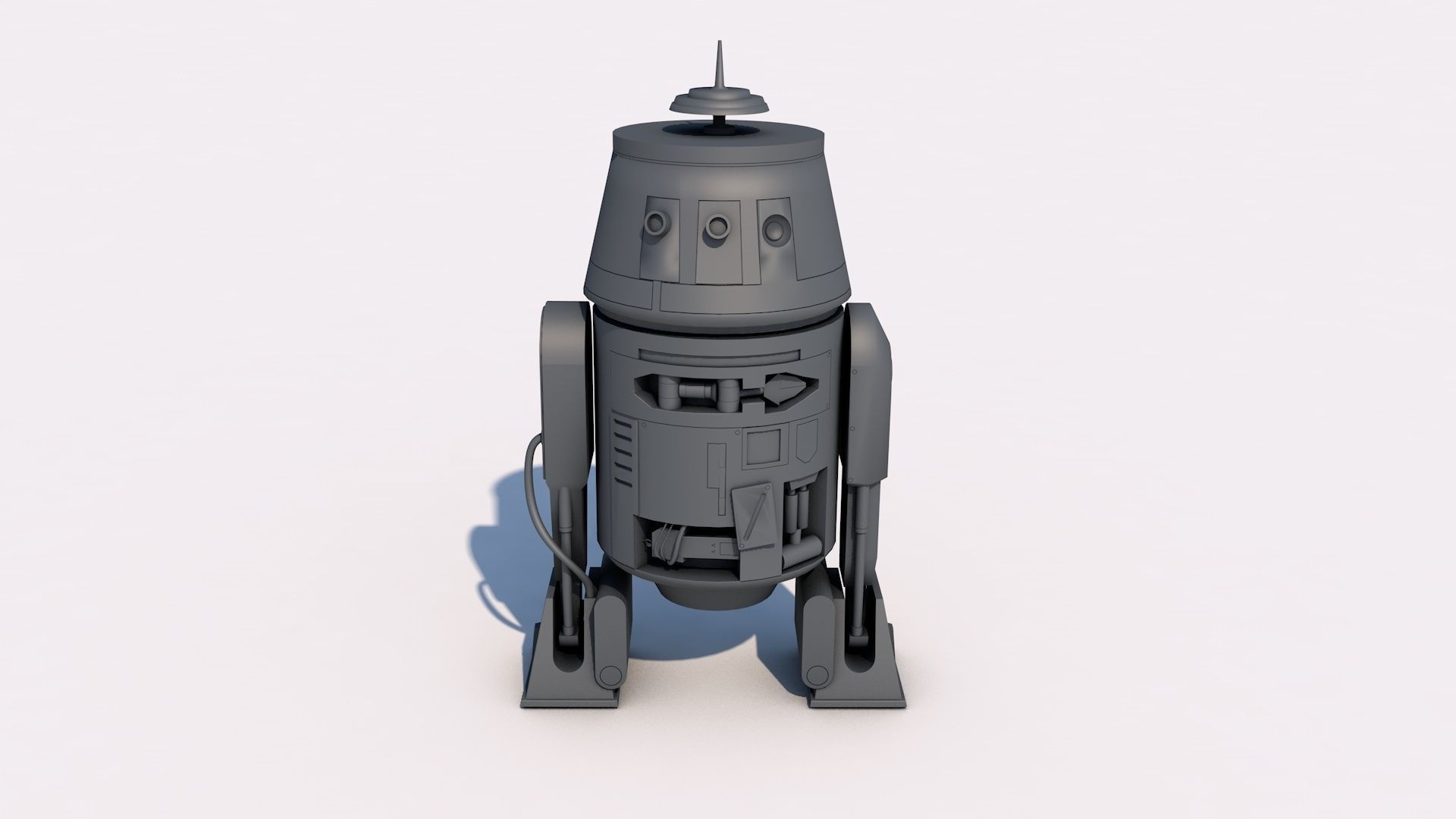 Chopper Astromech Droid 3D model rigged | CGTrader