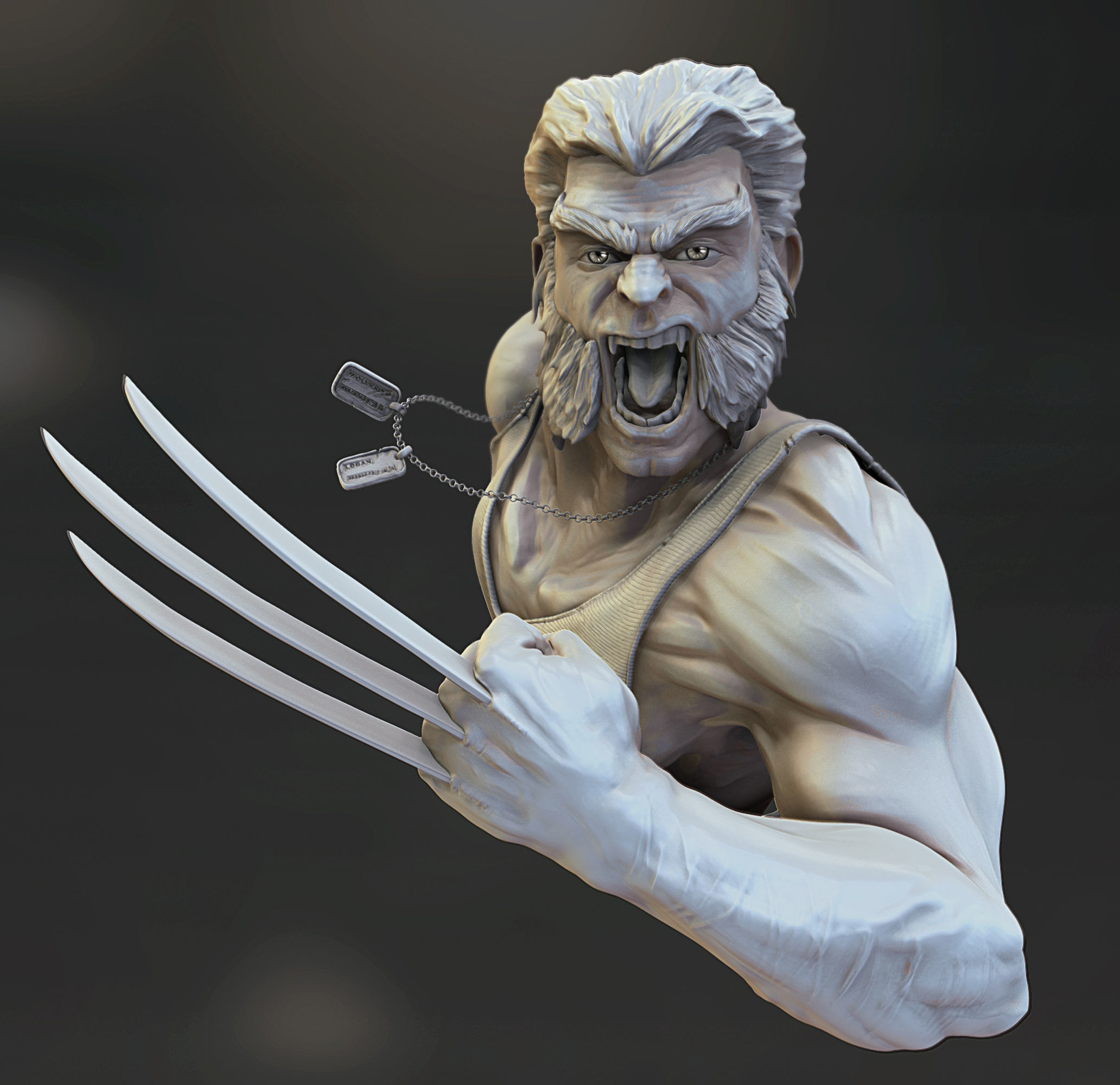 Wolverine bust 3D model 3D printable | CGTrader
