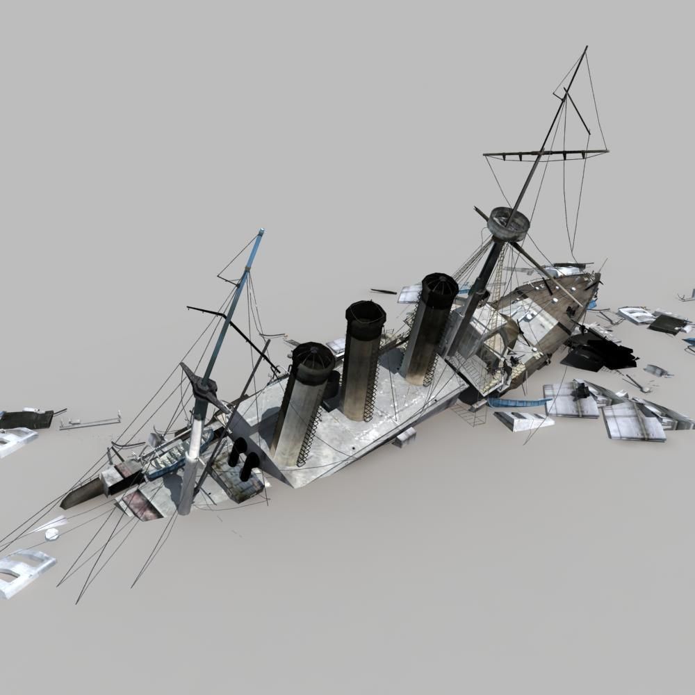 Broken Ship 3D model | CGTrader