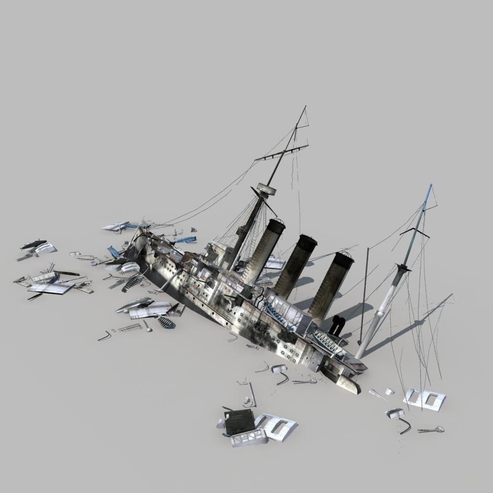 Broken Ship 3D model | CGTrader