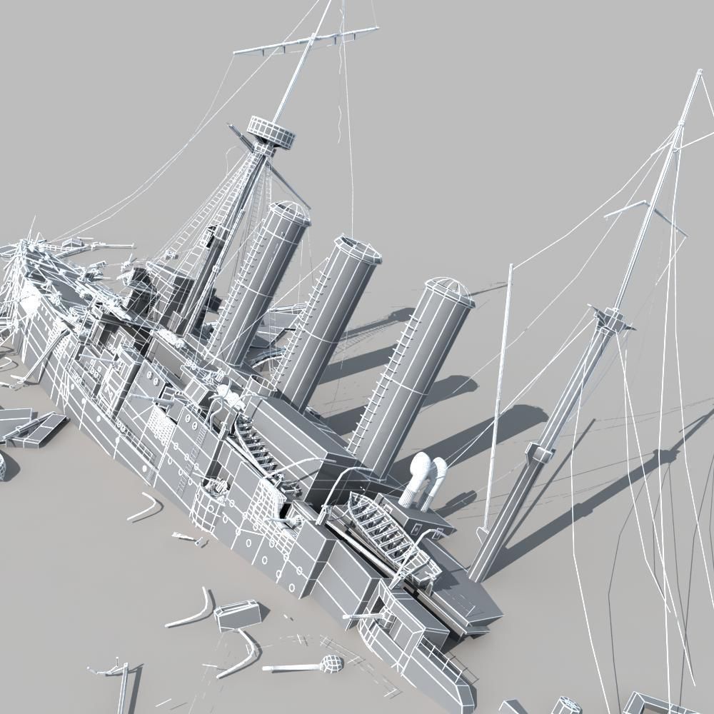 Broken Ship 3D model | CGTrader