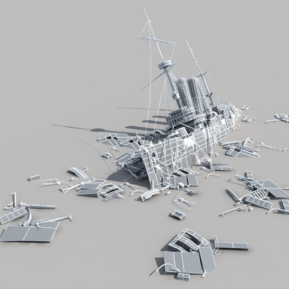 Broken Ship 3D model | CGTrader