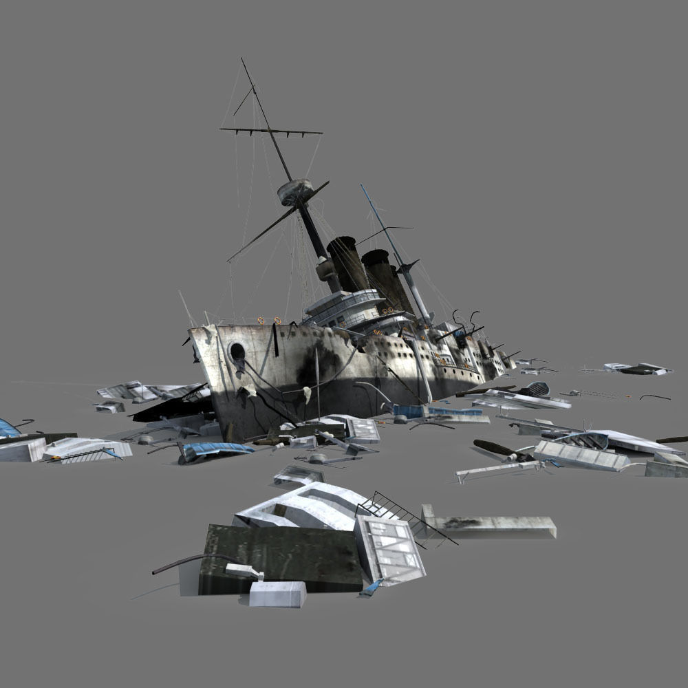 Broken Ship 3D model | CGTrader