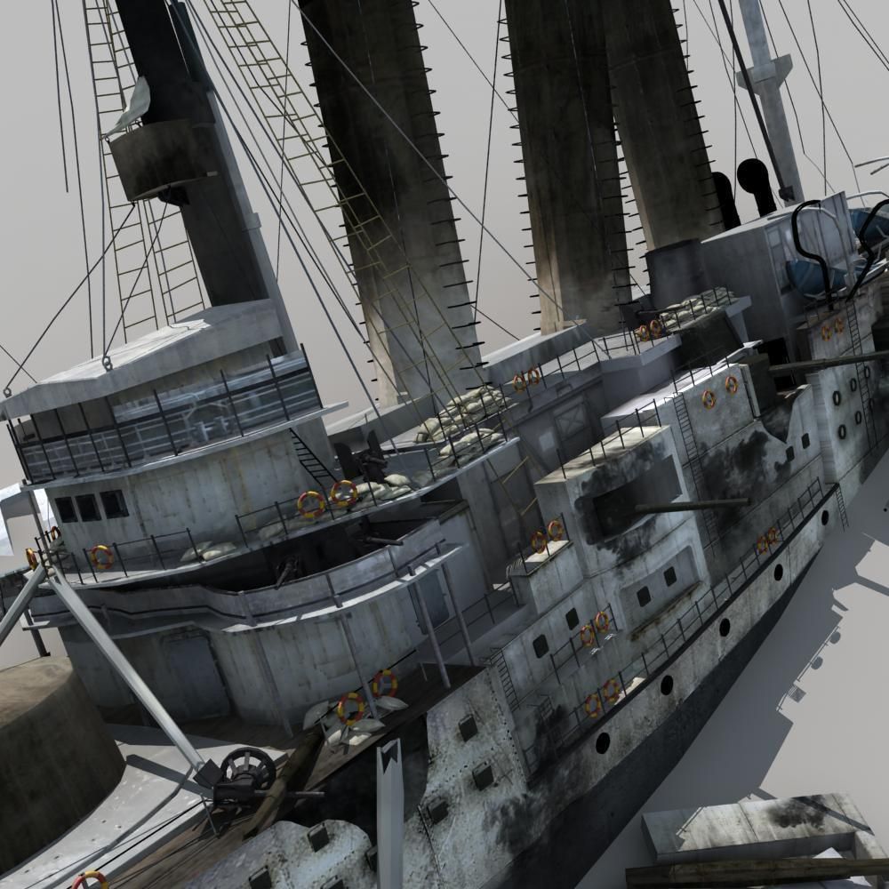 Broken Ship 3D model | CGTrader
