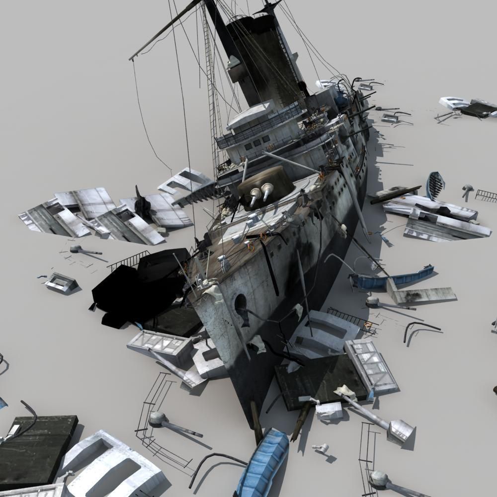Broken Ship 3D model | CGTrader
