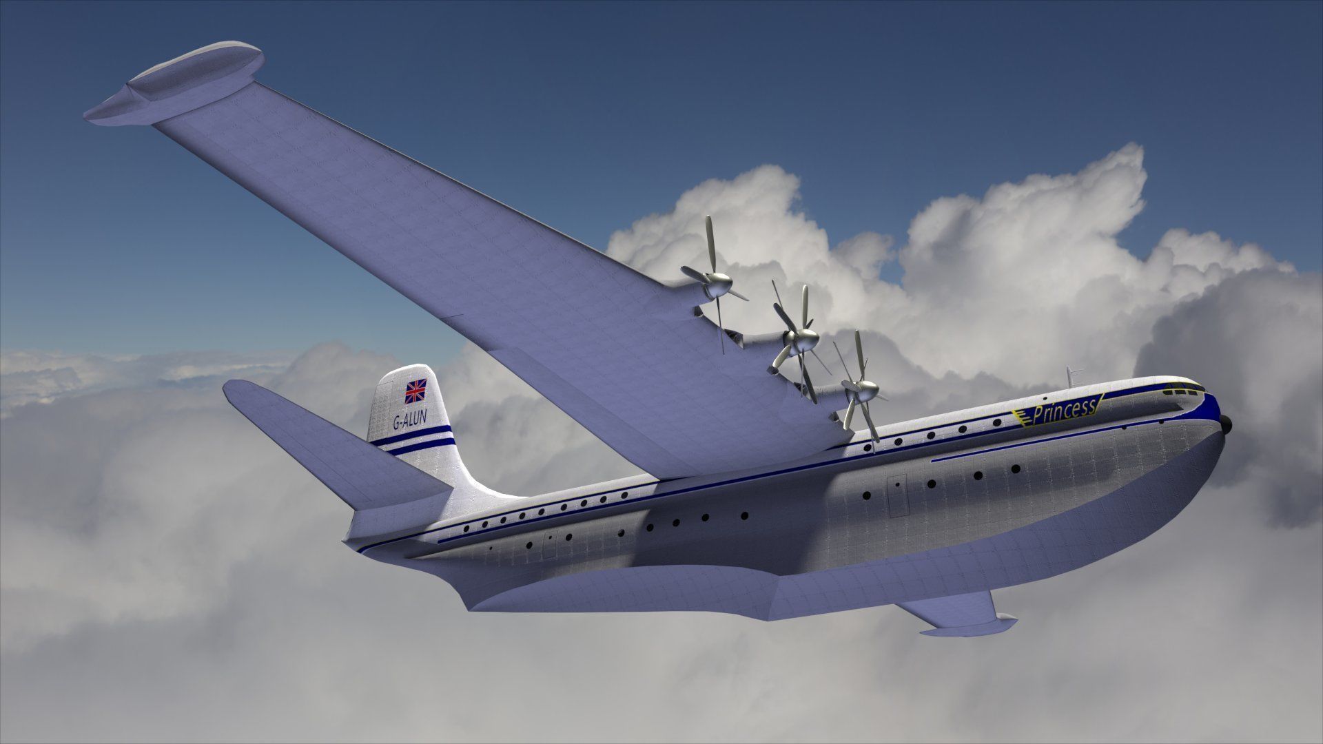 Saro Princess flyingboat 2 3D model | CGTrader