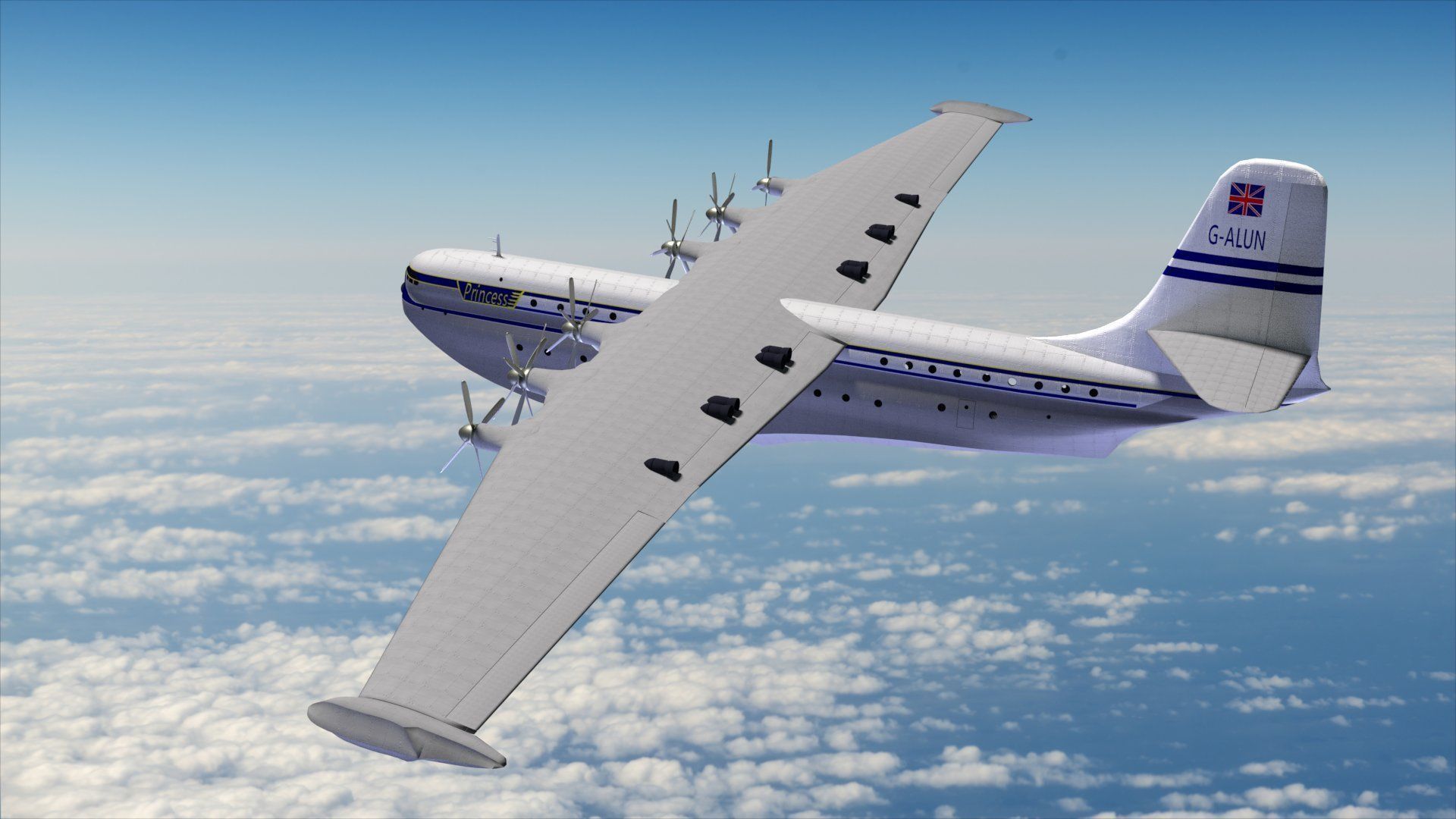 Saro Princess flyingboat 2 3D model | CGTrader