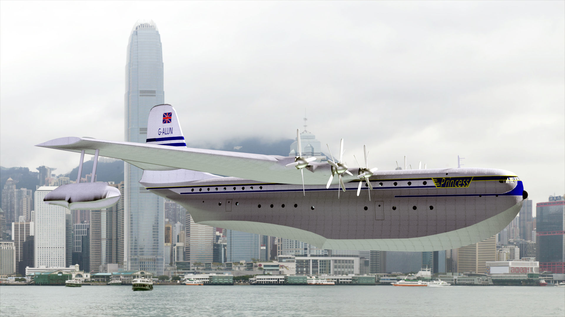 Saro Princess flyingboat 2 3D model | CGTrader