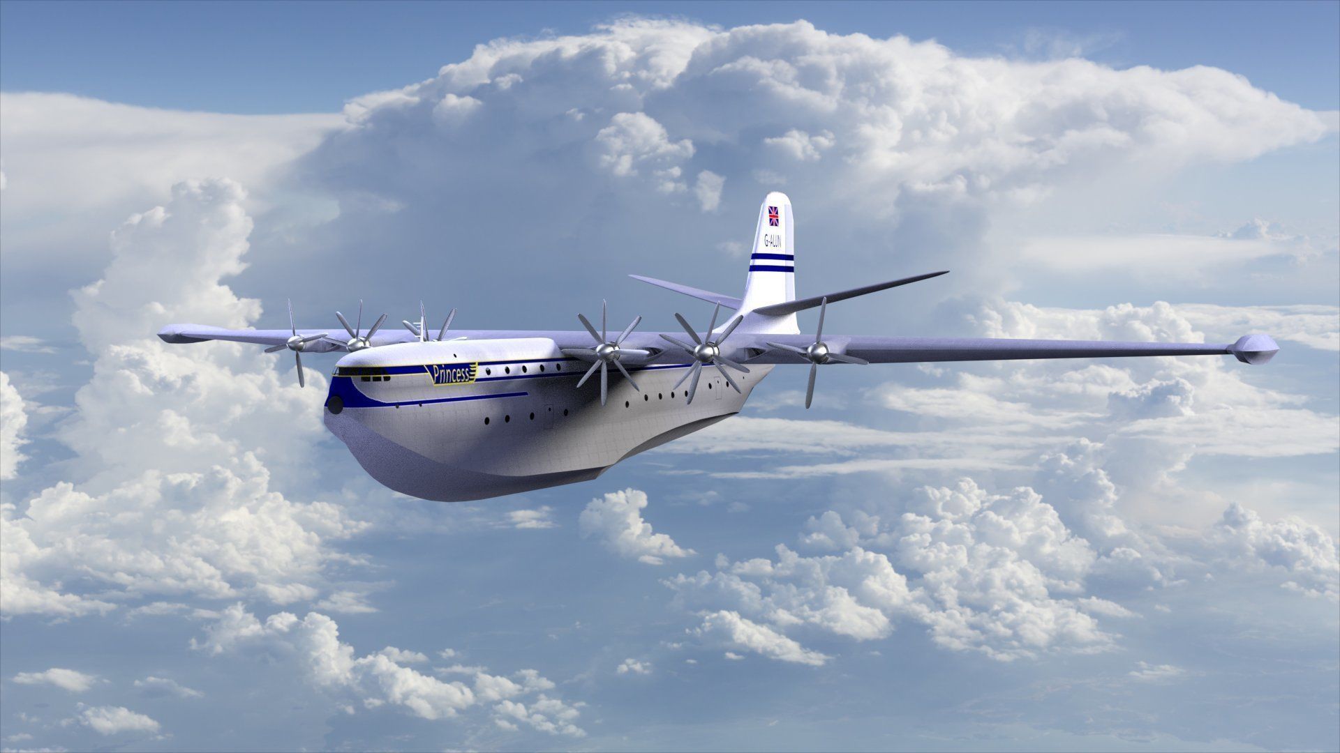 Saro Princess flyingboat 2 3D model | CGTrader