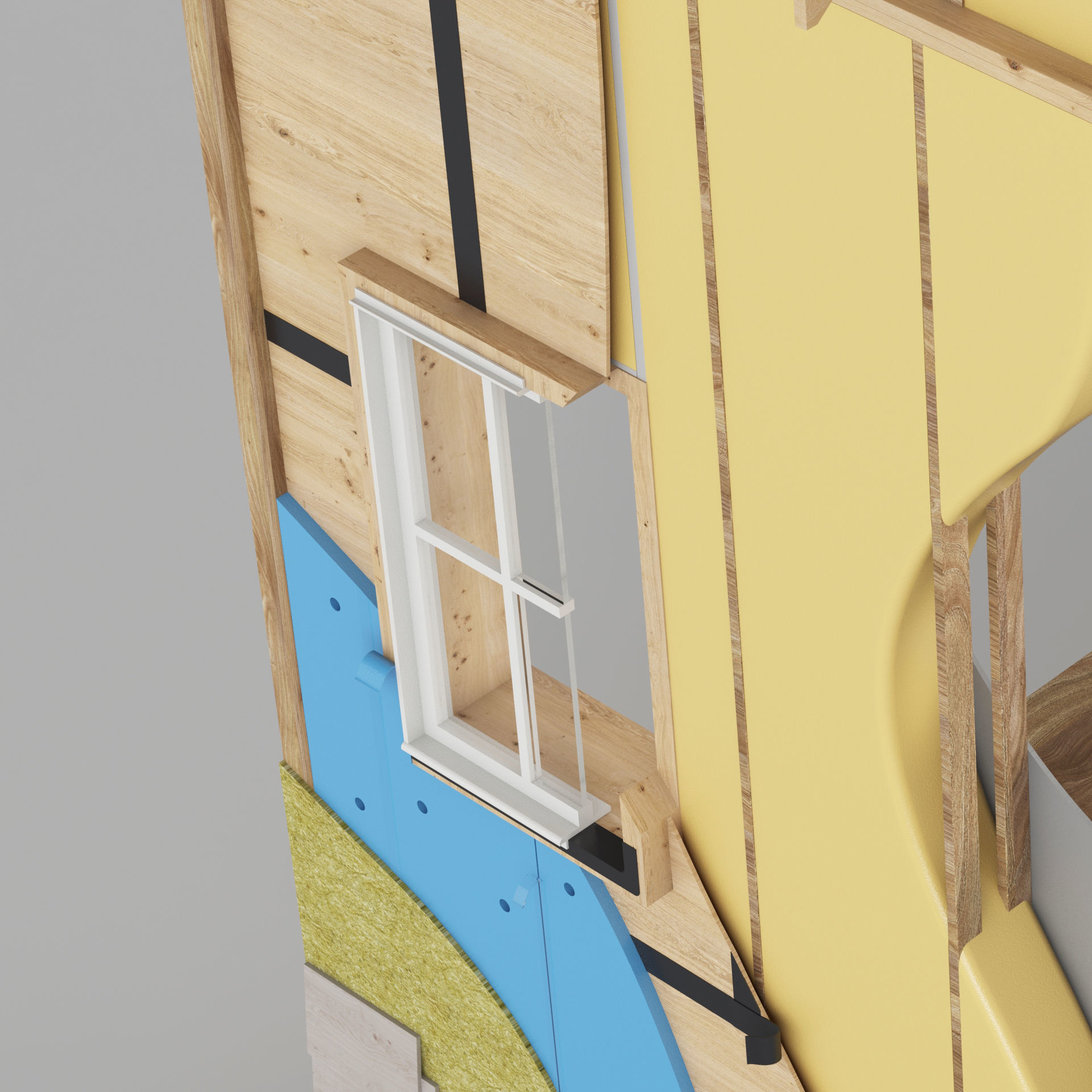 House Wall Cross Section Insulation 3D model | CGTrader