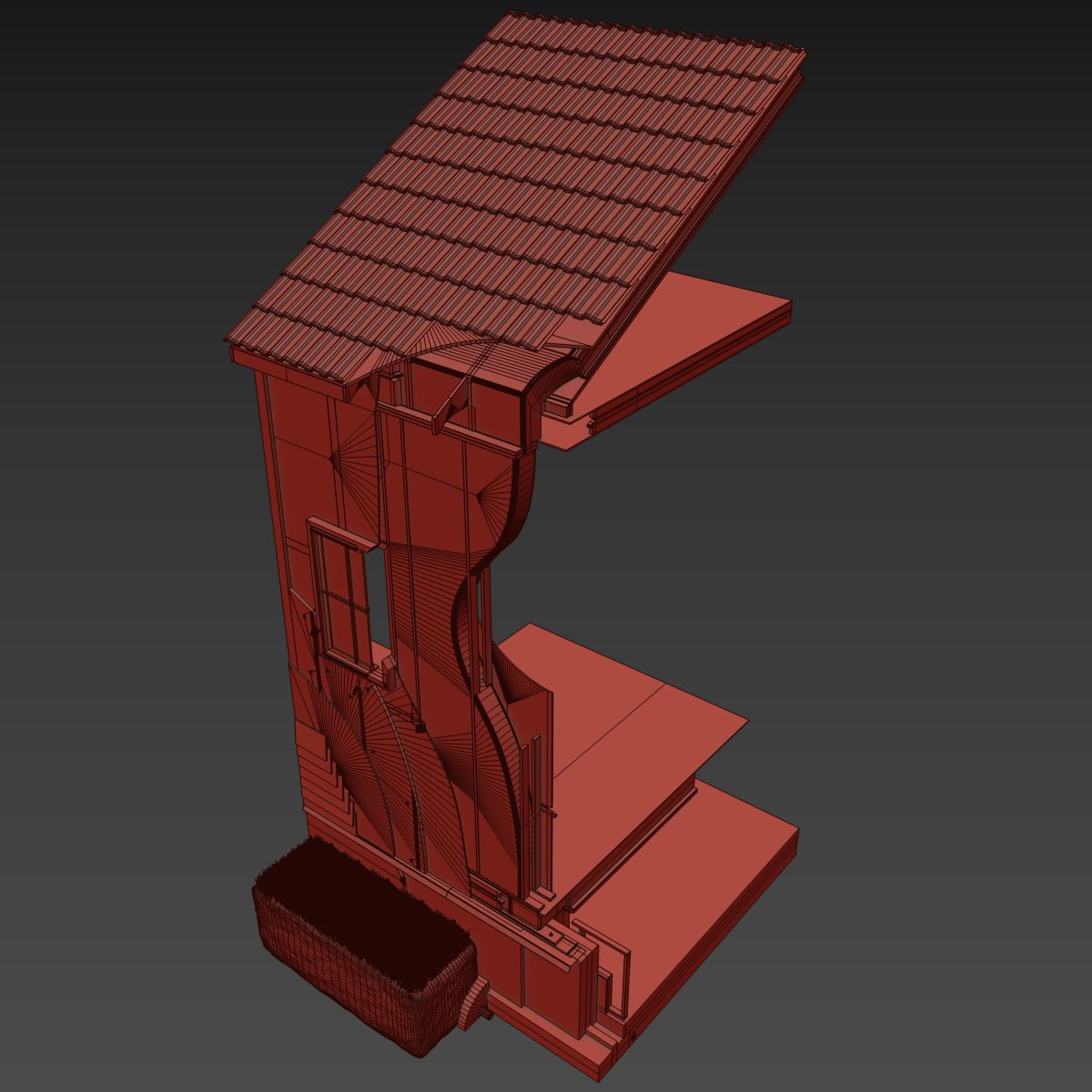 House Wall Cross Section Insulation 3D model | CGTrader