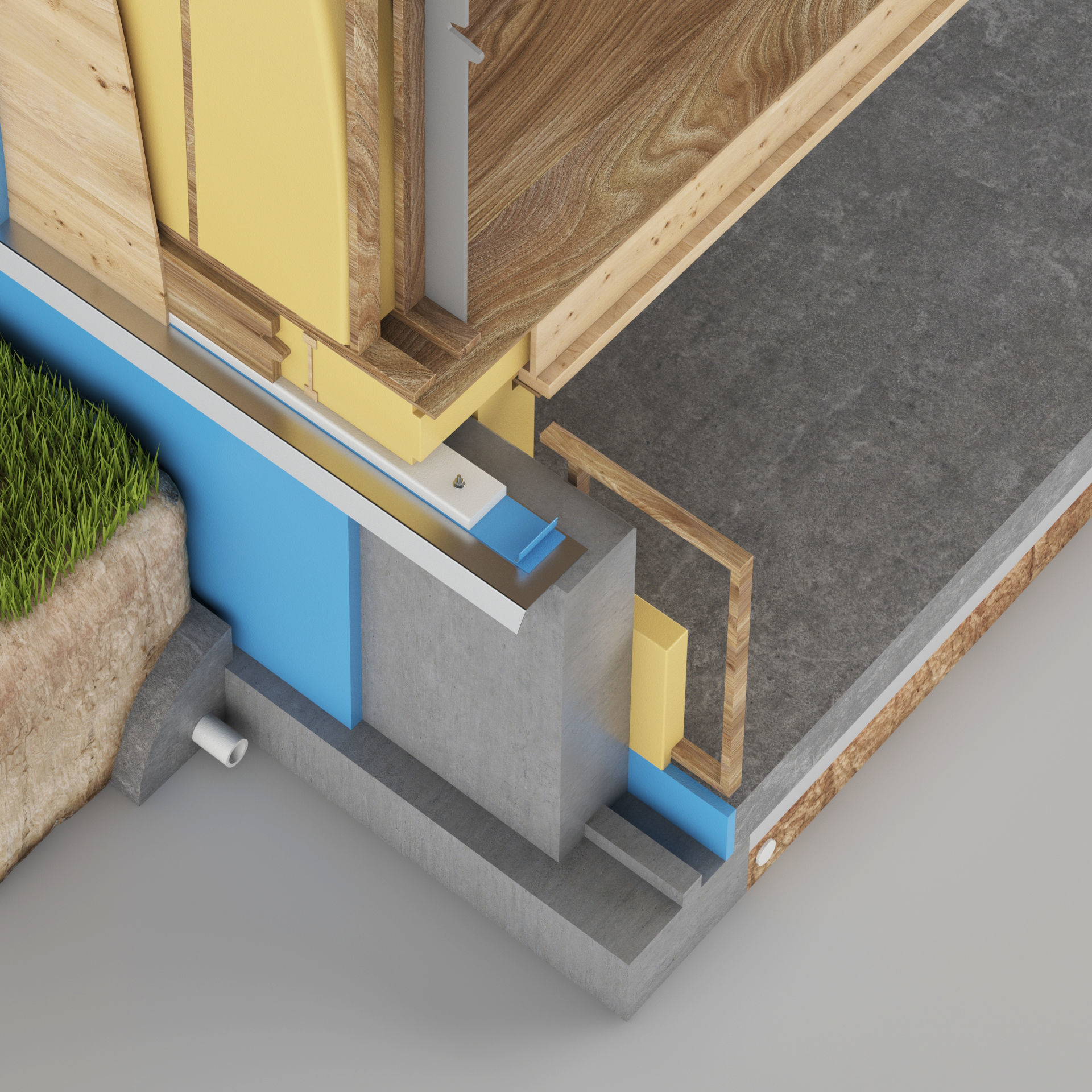 House Wall Cross Section Insulation 3D model | CGTrader