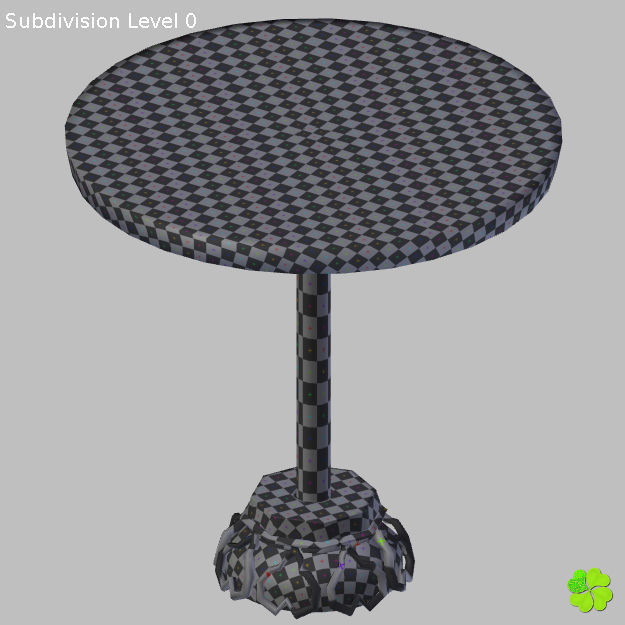 3D model Round table low poly glass and metal VR / AR / low-poly | CGTrader