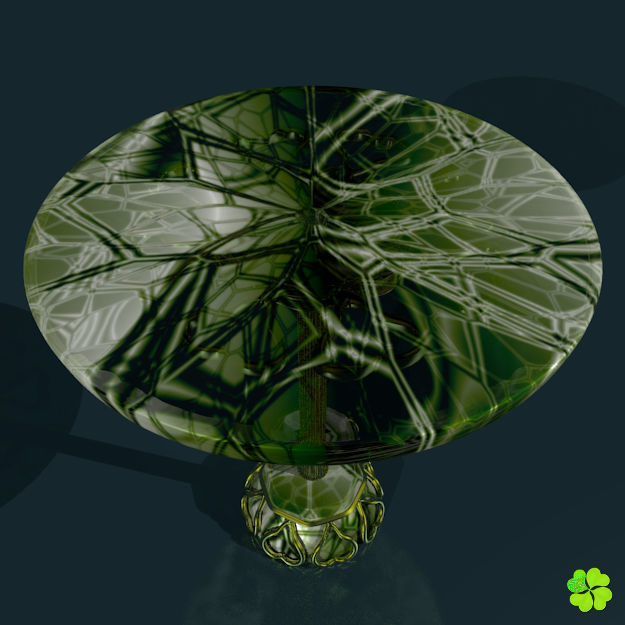 3D model Round table low poly glass and metal VR / AR / low-poly | CGTrader