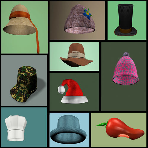 3D model Lowpoly Hat hats and caps VR / AR / low-poly | CGTrader