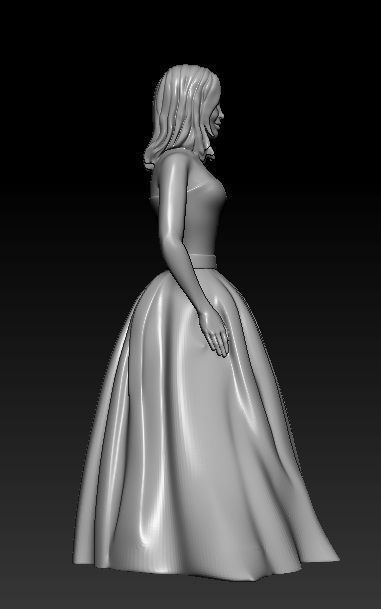 Girl in dress 3D model 3D printable | CGTrader
