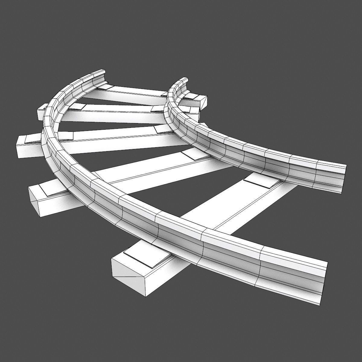 3D model rails for mine VR / AR / low-poly | CGTrader