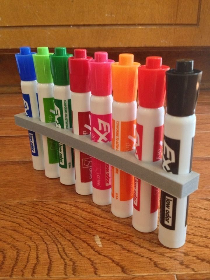 8-count Dry Erase Marker Holder 3D model 3D printable | CGTrader