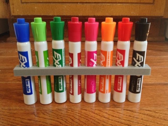 8-count Dry Erase Marker Holder 3D Model 3D printable .stl - CGTrader.com